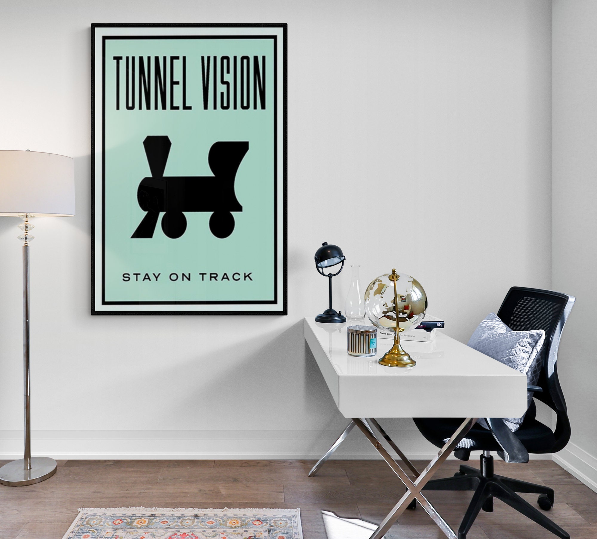Tunnel VISION Stay on TRACK Motivation Canvas || Monopoly Motivation ...