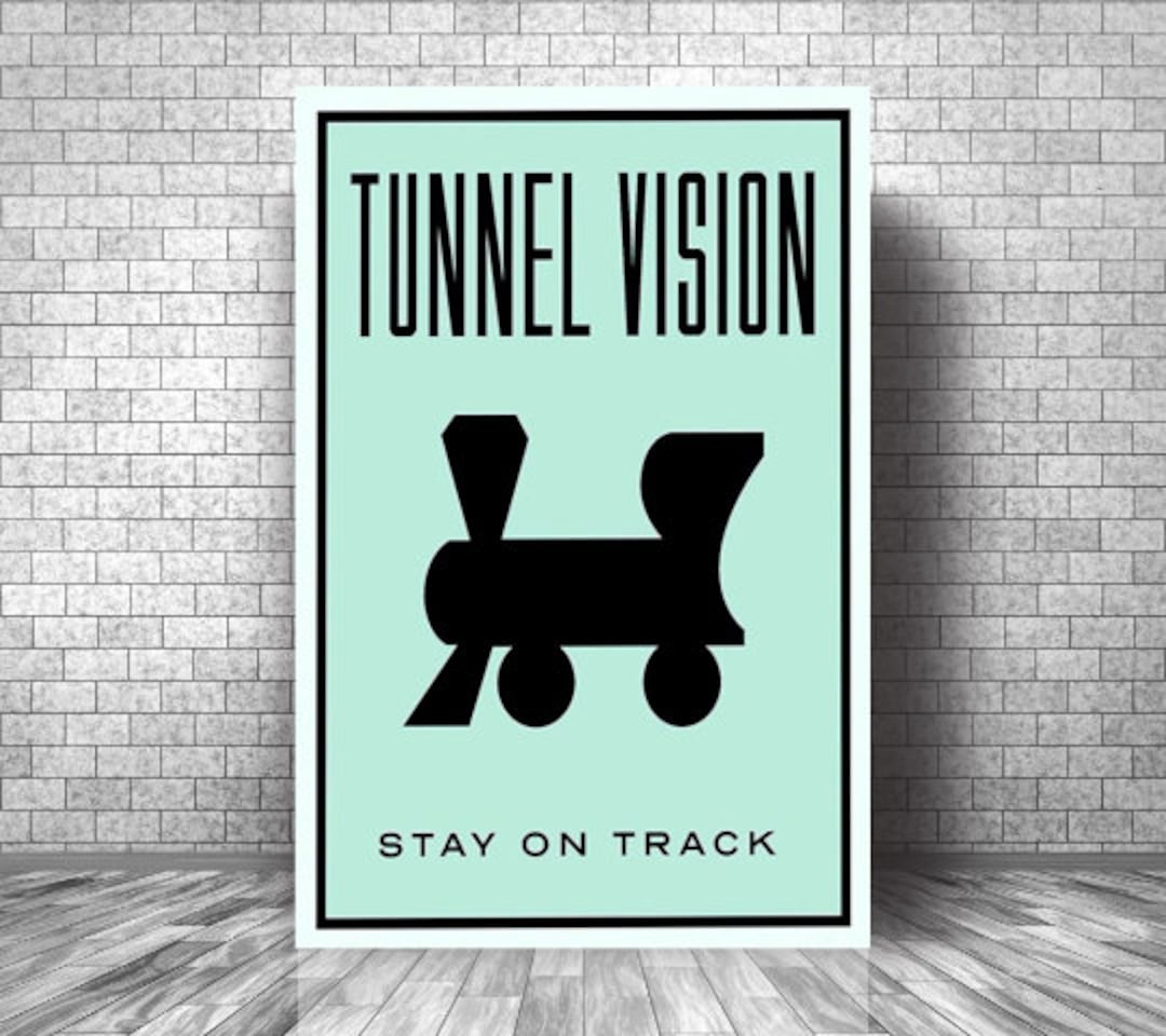 Tunnel VISION Stay on TRACK Motivation Canvas || Monopoly Motivation ...