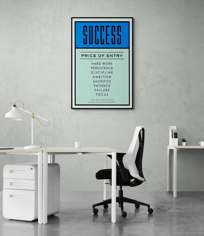SUCCESS Price of Entry Motivation Canvas || Monopoly Motivation Canvas ...