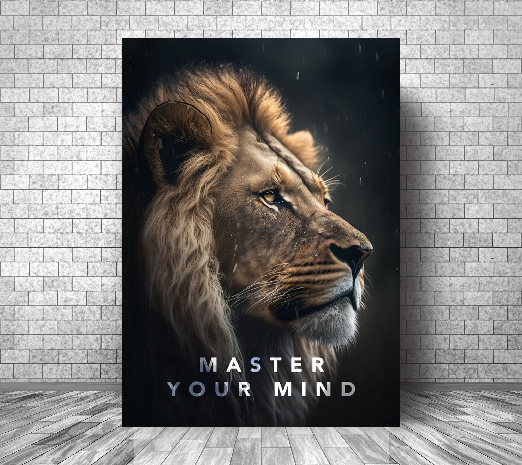 MASTER Your MIND Lion Motivation Canvas || Lion Wall Art Canvas ...