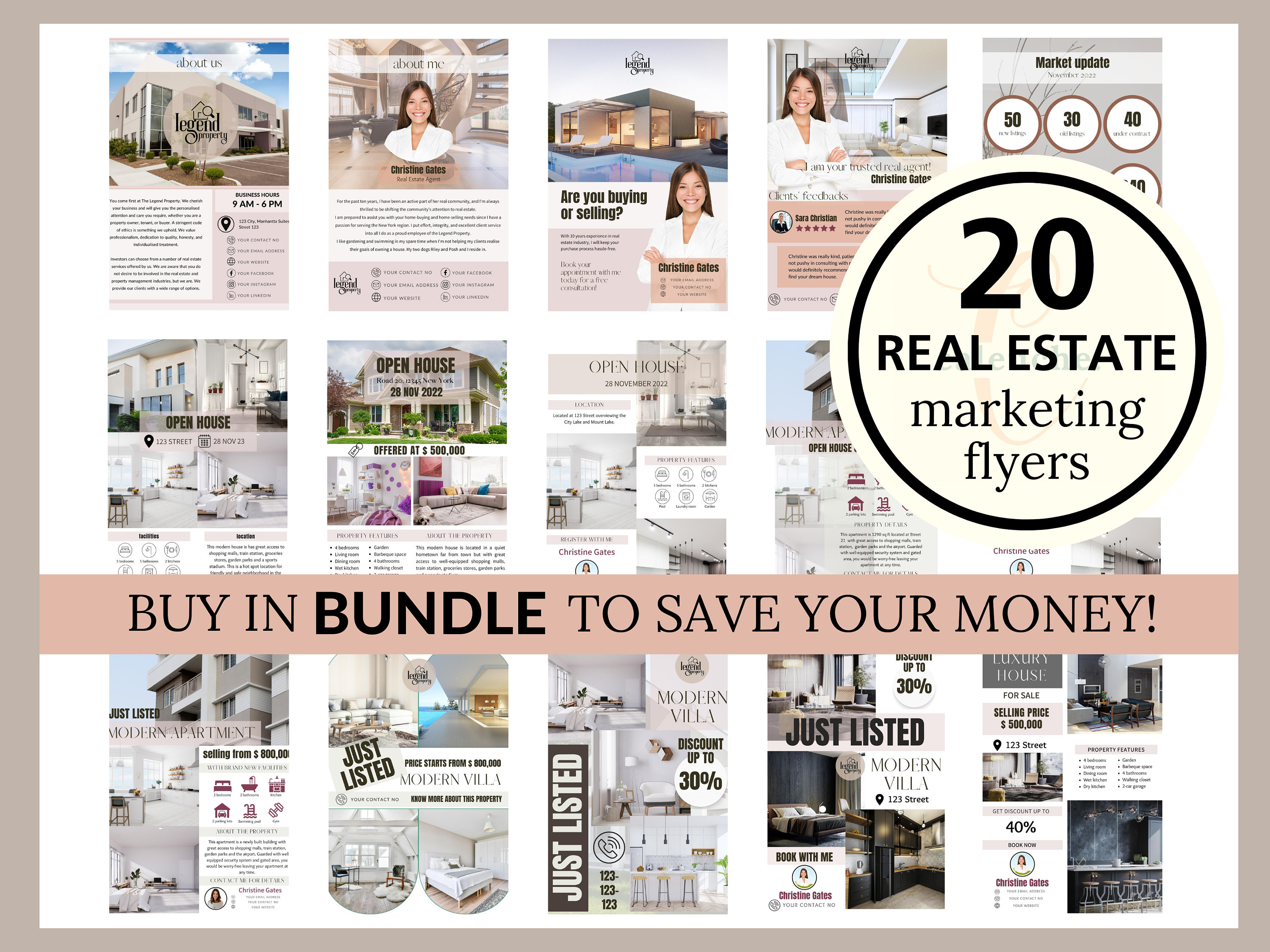 Real Estate Marketing Flyers Template | Real Estate Flyers Template ...