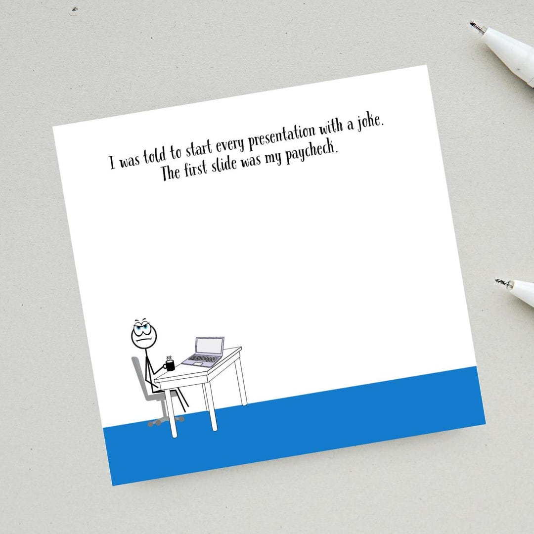Funny Sticky Note Pad, Funny Post It Notes, Sarcastic Note Pad, Office ...