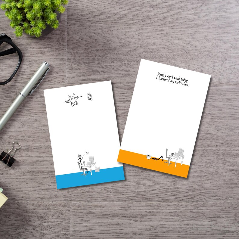 Funny Sarcastic Sticky Notes Bundle: 4x6 Office Gag Gift - Etsy