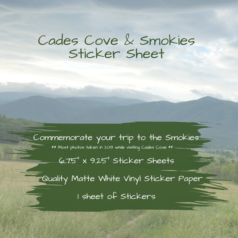 Cades Cove Stickers, Smoky Mountain Stickers, Abrams Falls, John Oliver ...