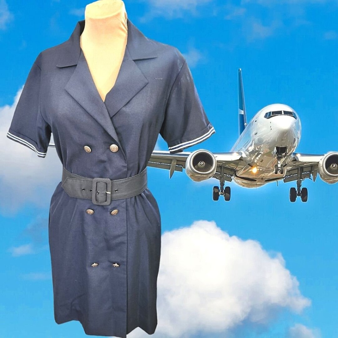 AMERICAN AIRLINES Vintage 1980s Flight Attendant Uniform - Etsy