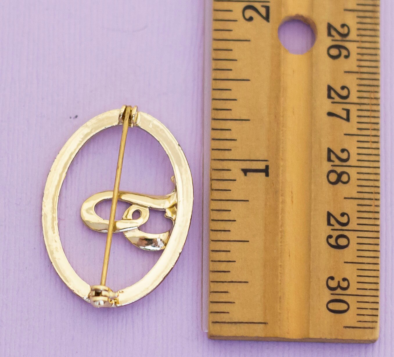 Vintage Letter B Oval Gold Tone Brooch AB8 - Etsy