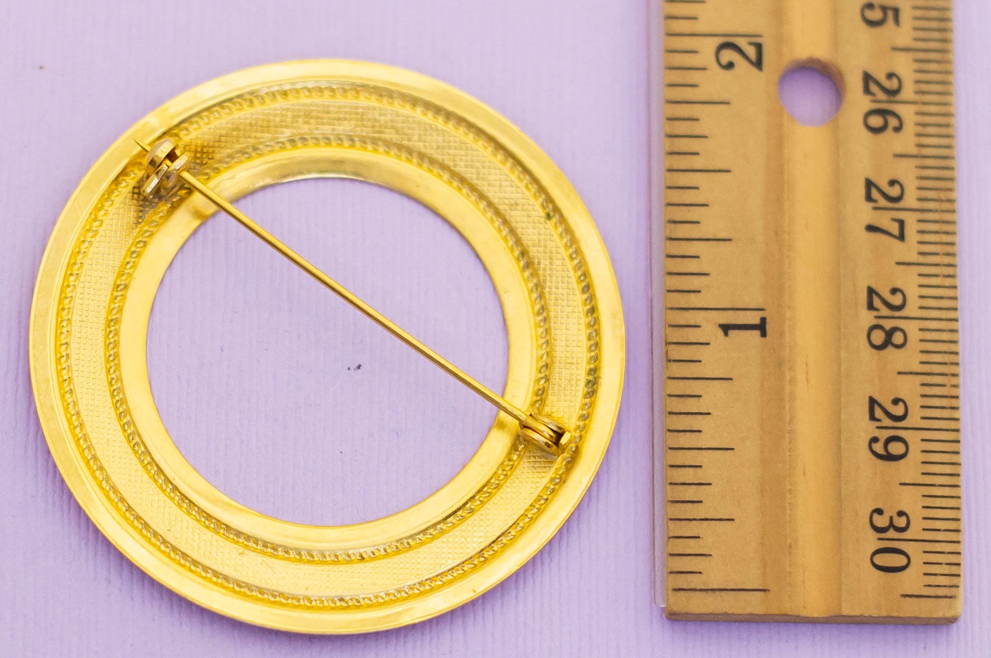 Vintage Minimalist Circular Ring Gold Tone Brooch AB8 - Etsy