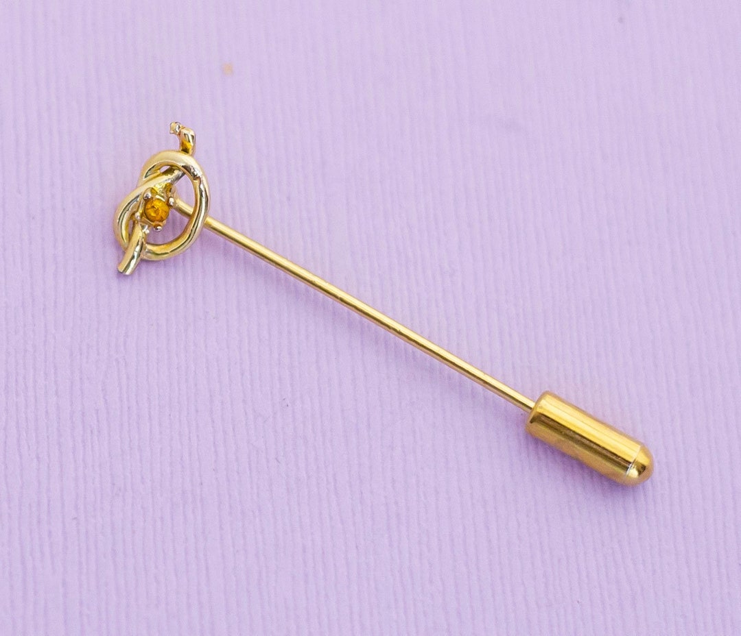 Vintage Gold Tone Art Nouveau Spiral Knot Stick Pin - AB5 - Etsy
