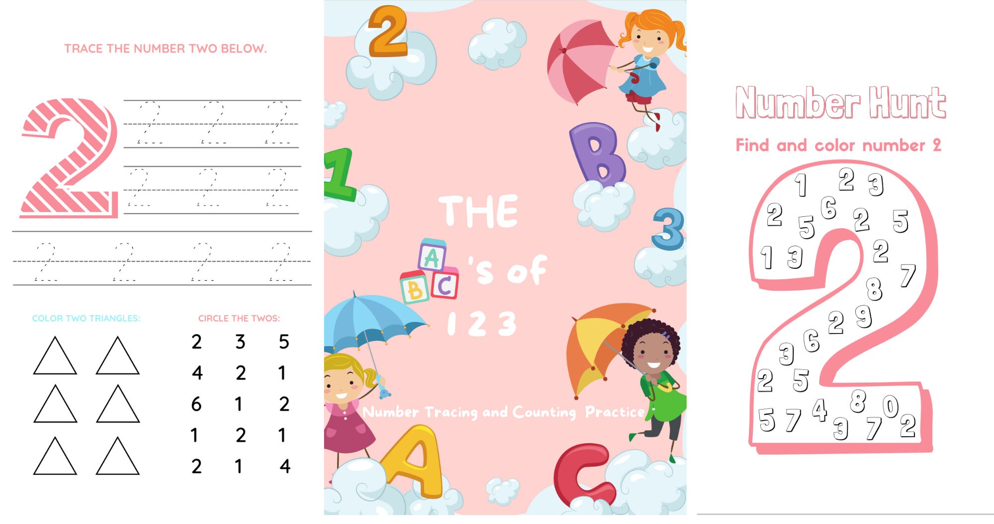 Number Tracing & Counting Practice | Counting 0-9 - Etsy