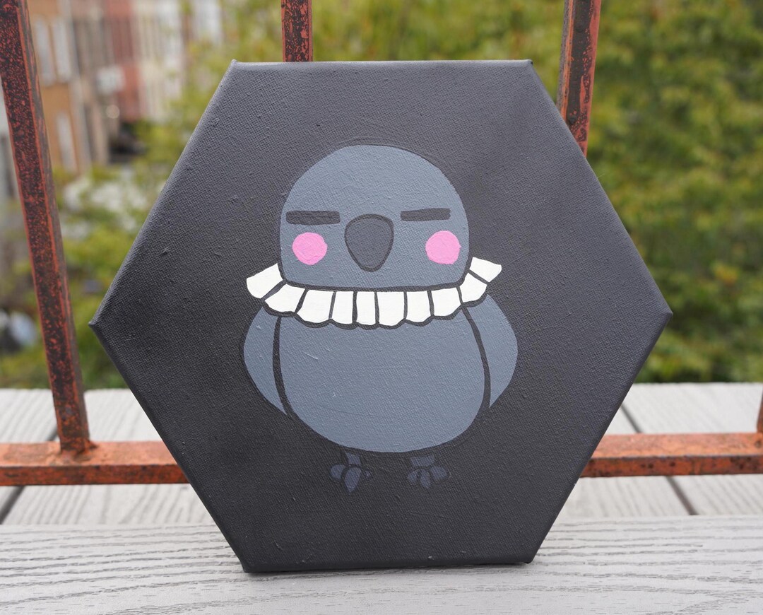 Love and Deepspace Sylus Mephisto Crow Blushing Emoji Canvas - Etsy