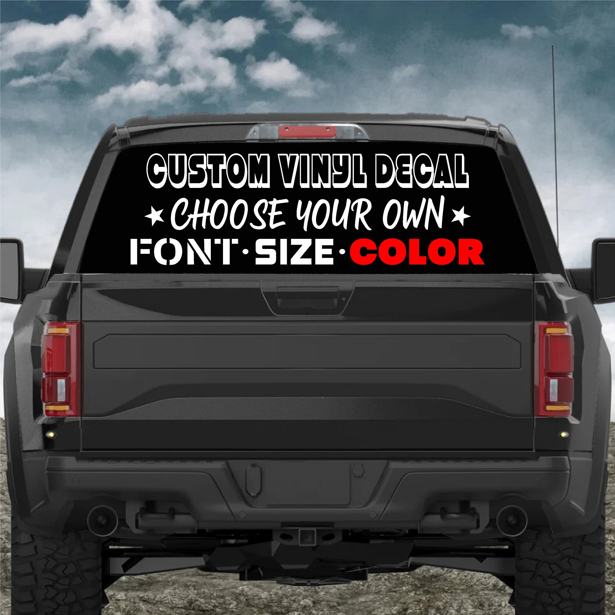 Custom Vinyl Decal, Window Sticker or Trailer Decal, Business Name ...