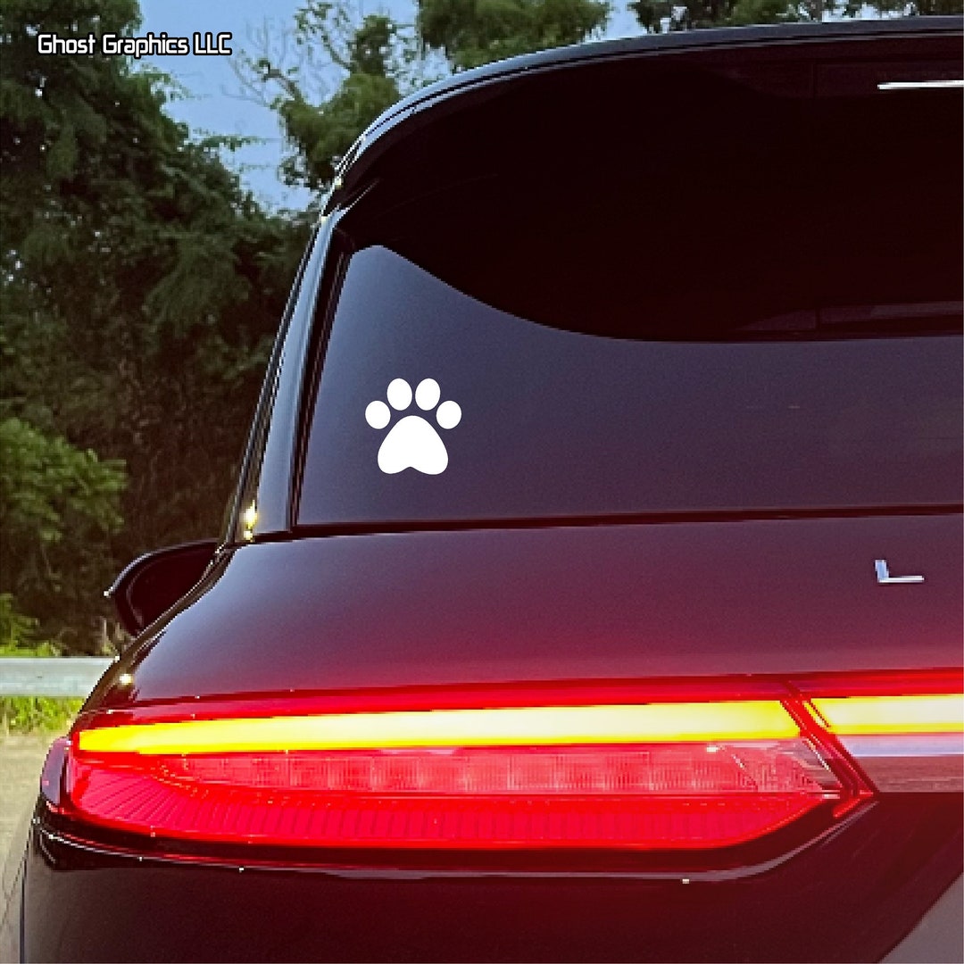 Paw Print Decal - Dog Paw Car Decal - Laptop Decal - Window Sticker ...