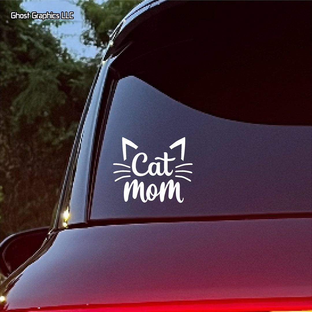Cat Mom Decal - Cat Mom Sticker - Cat Decal - Car Decal - Laptop Decal ...