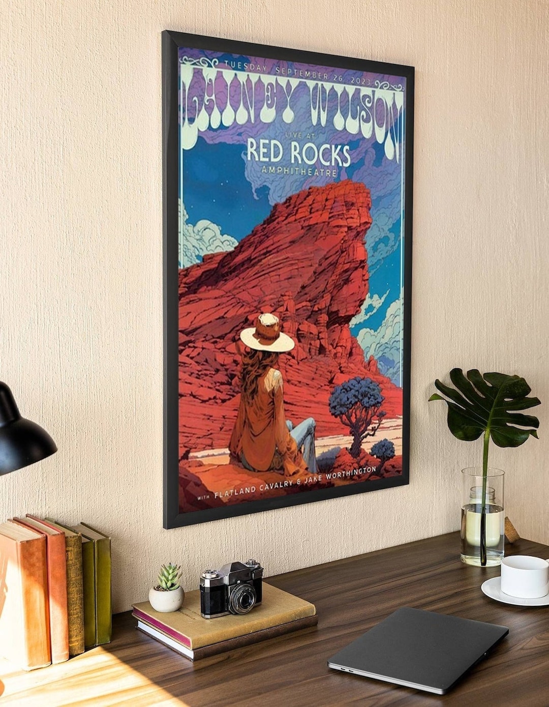 Lainey Wilson 2023 Tour Poster Lainey Wilson Red Rocks - Etsy