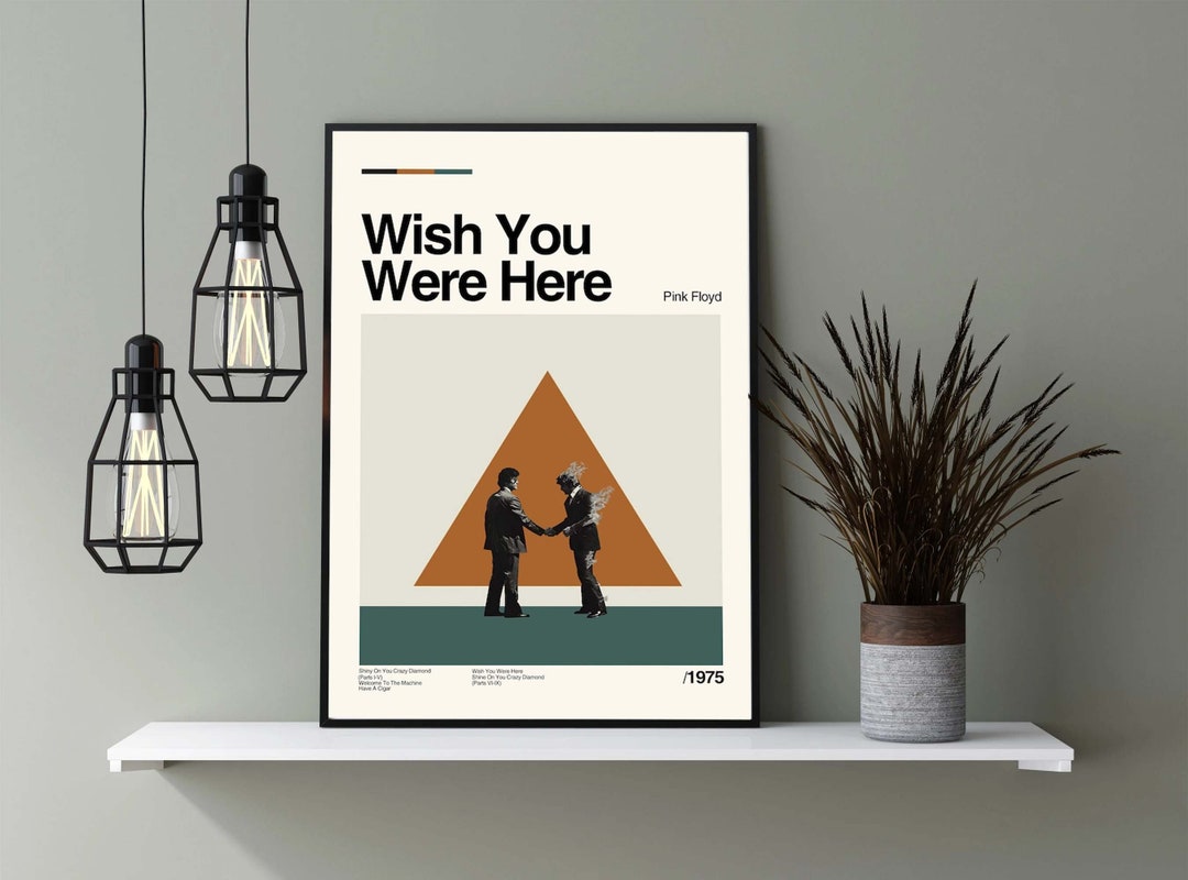 Pink Floyd Mid-century Modern Poster Wish You Were Here Album - Etsy Australia