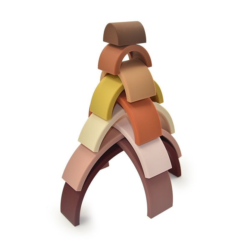 Sensory Stacker Toy Rainbow Stacker Silicone - Etsy