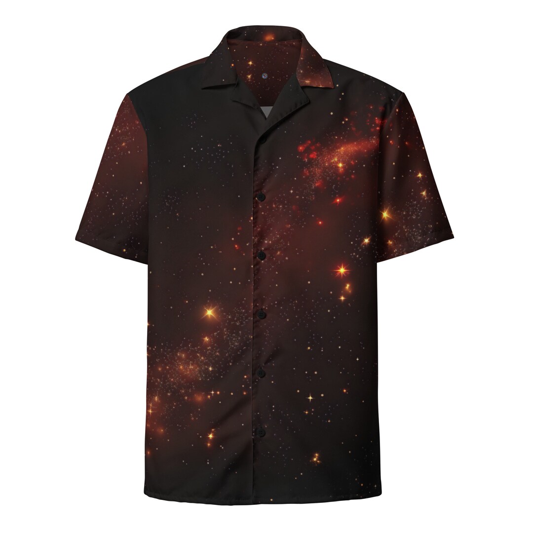 Funky Tiger® Dragon's Quill Button Down Shirt, Short Sleeve, Cosmic ...