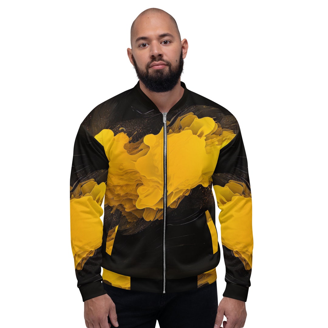 Funky Tiger® Urban Jungle Yellow Fusion Bomber Jacket - Etsy