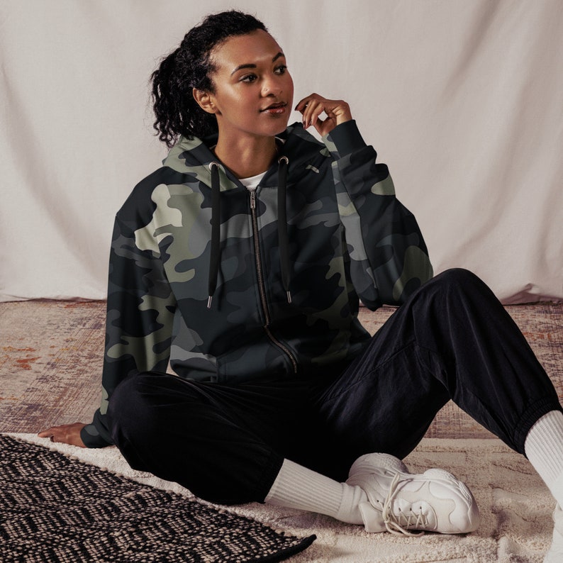 Funky Tiger® Urban Stealth Black Camo Hoodie - Etsy