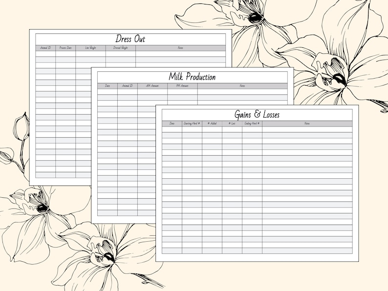 Cattle Record Google Sheet - Etsy