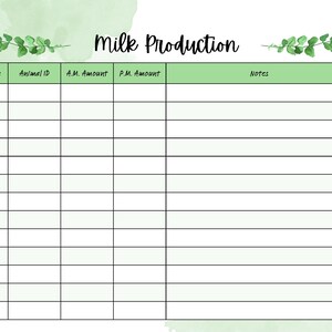 Cattle Livestock Record Keeping - PDF Printable 11 X 8.5 - Etsy
