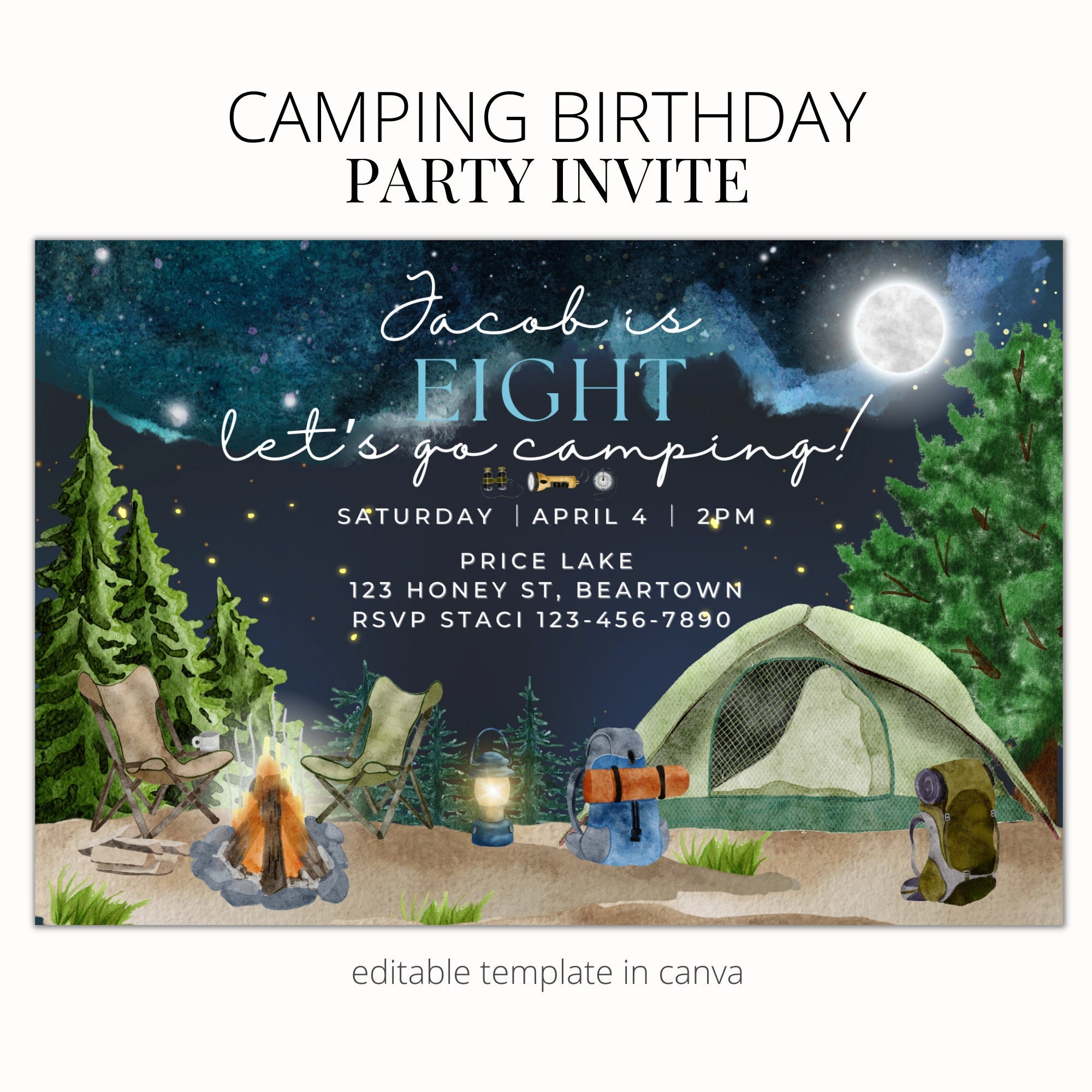 Camping Birthday Party Tents