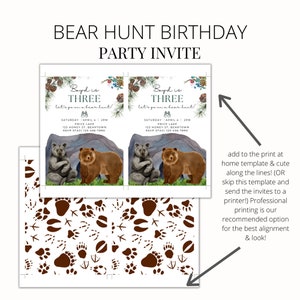 Bear Hunt Birthday Invitation Template Instant Digital - Etsy