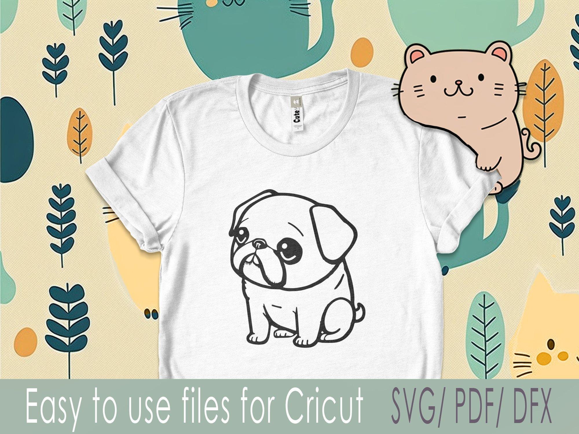 Pug Cute Animal SVG Earrings Download Dxf Jewelry Sticker PDF Glowforge ...