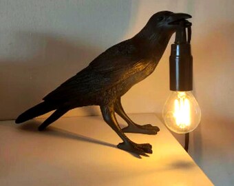 Raven Crow Wall Lamp - Etsy