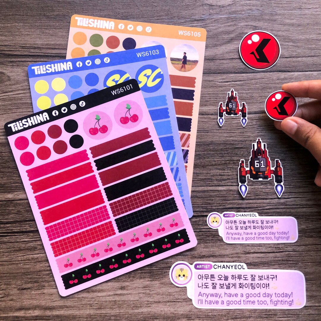 Loey Pack (EXO Chanyeol) / Kpop Fanmade Stickers Journaling EXOL - Etsy