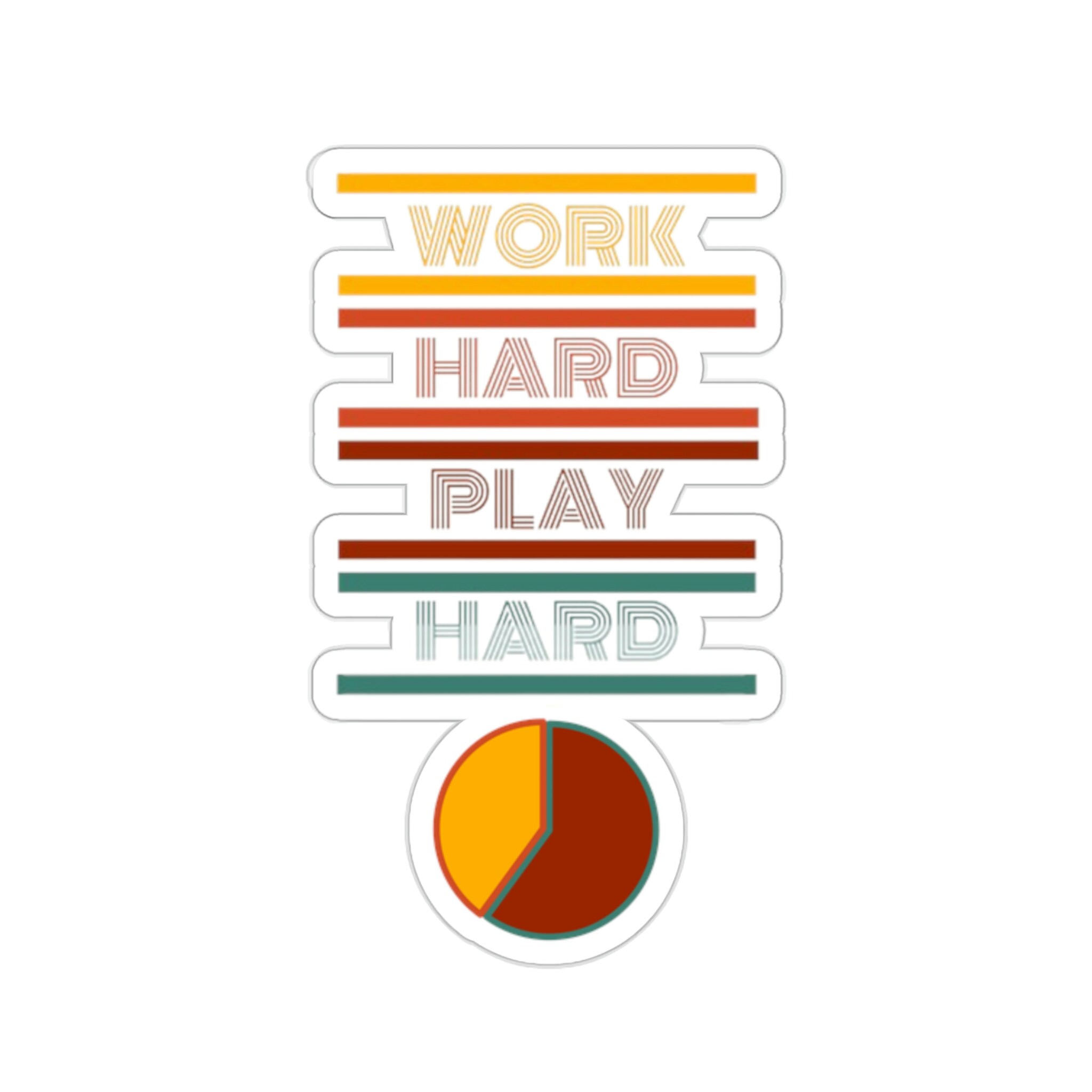 Work Hard, Play Harder Sticker - Etsy