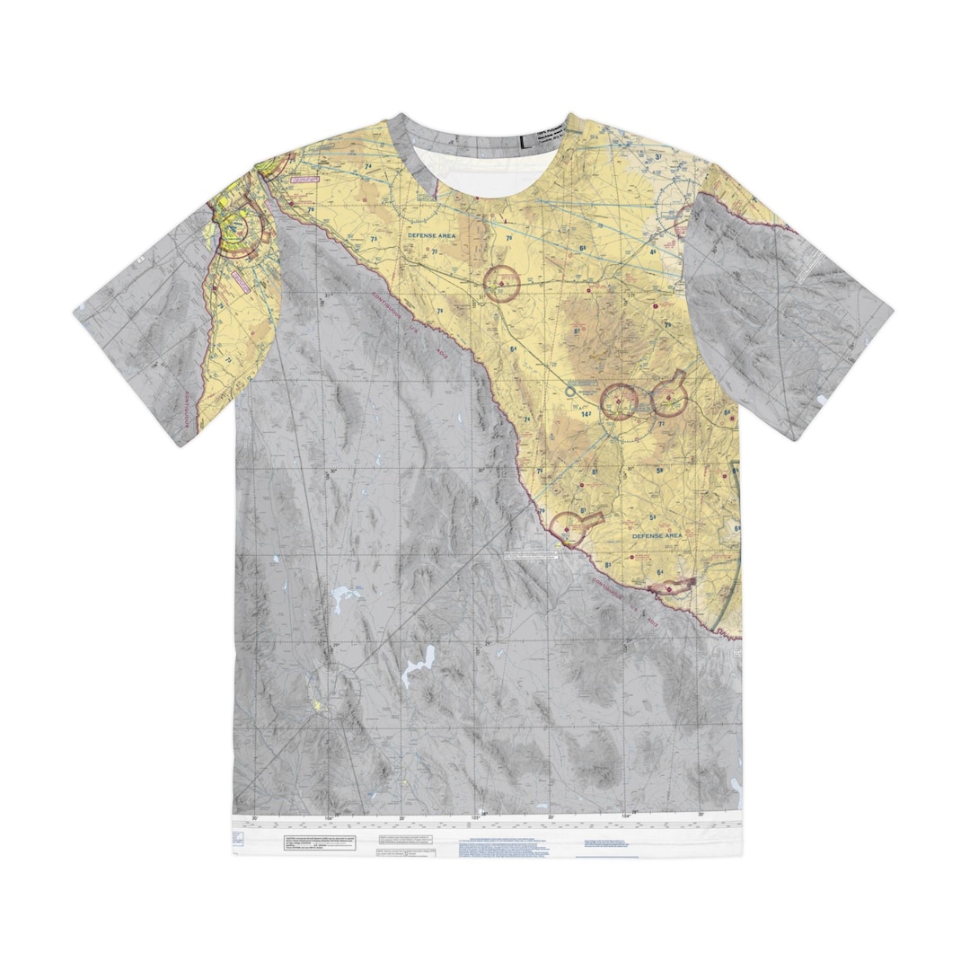 El Paso VFR Sectional Chart T-shirt All-over Print Aviation Apparel ...