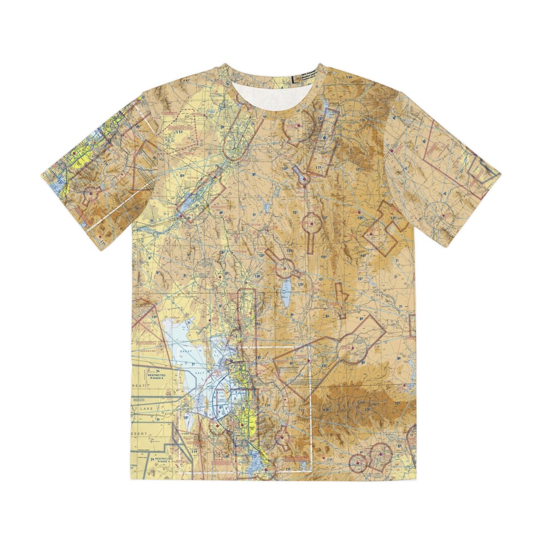 Salt Lake City VFR Sectional Chart T-shirt All-over Print Aviation ...