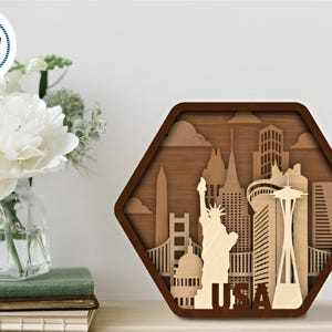America Independence Day Laser Cut File – 3D Layered Standing Design ...