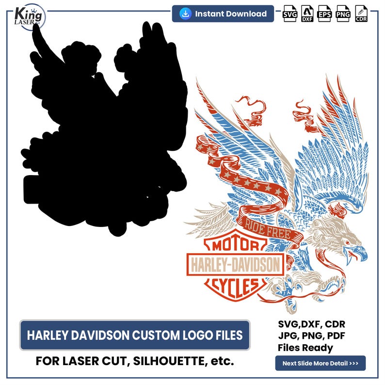 Harley Davidson Custom Logo SVG, DXF, PNG for Laser Cut , Cnc Router ...