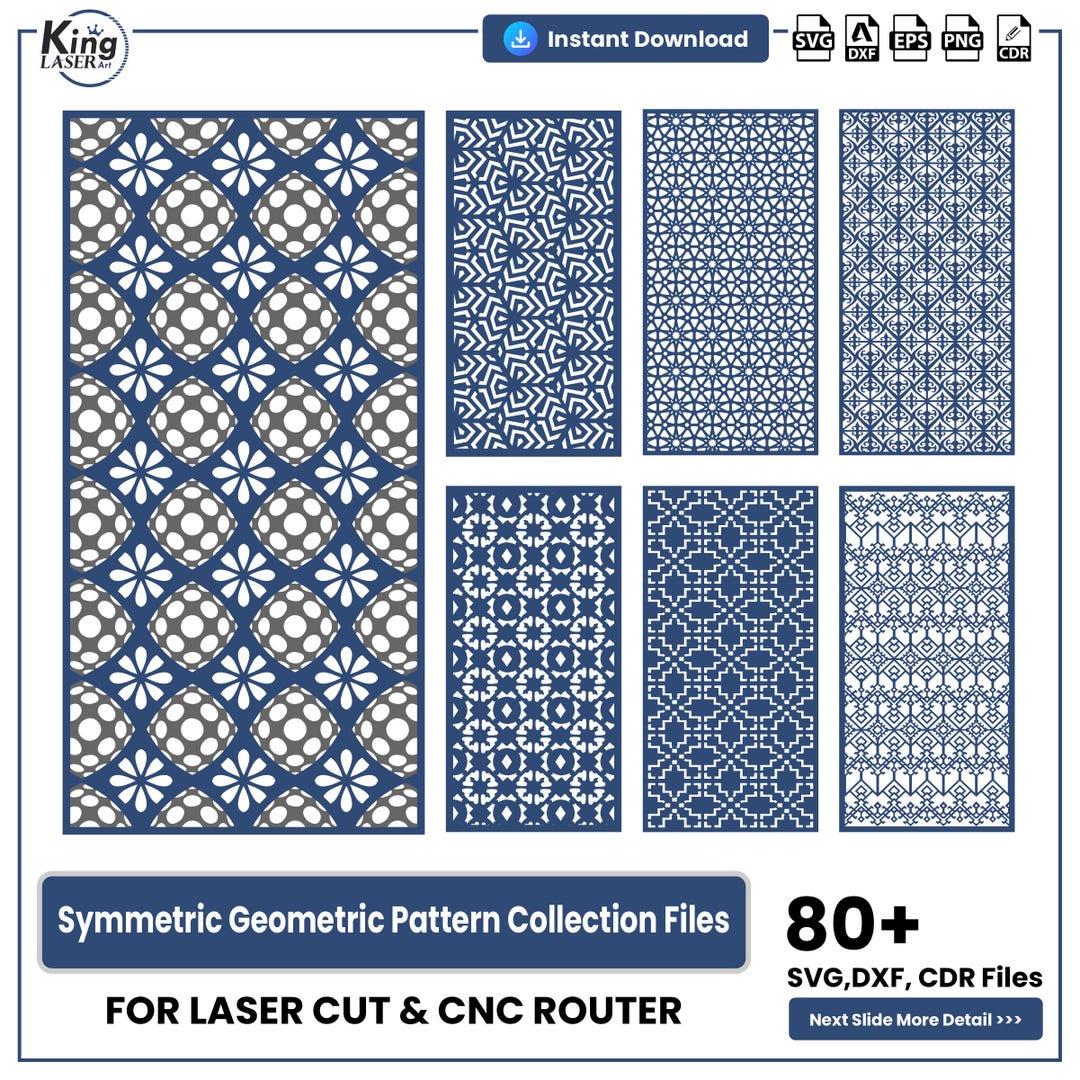 130+ Laser Cut Panel Designs, Symmetric Geometric Patterns for Laser ...