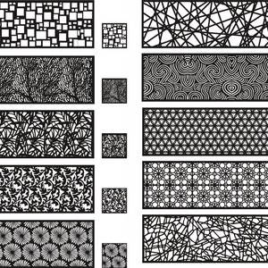 180 Panel Collection Mixed Pattern Vector Files for Laser Cutting & CNC ...