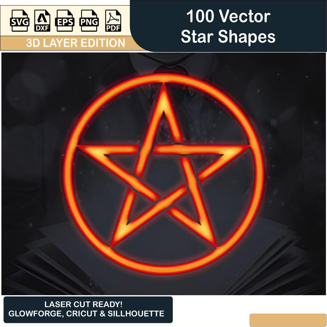 100 Vector Star Shapes Clipart Bundle - Digital Stars for Crafts ...