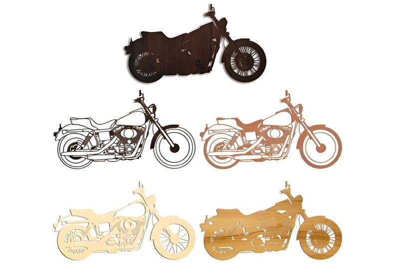 Motorcycle Multilayer Laser Cut File - SVG, DXF for Glowforge & CNC ...