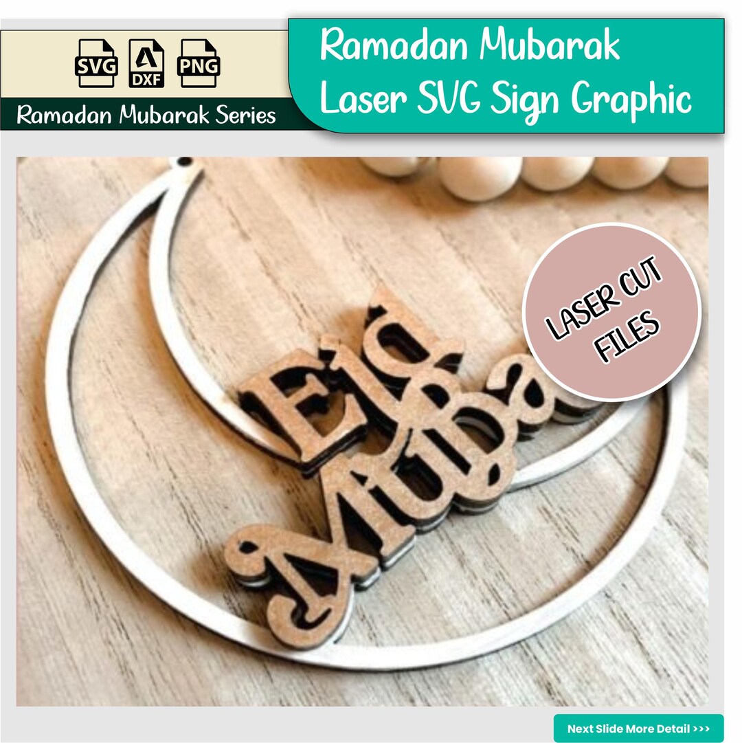 Eid Mubarak Macrame SVG, Ramadan Mubarak Gift & Ramadan Decor, Islamic ...