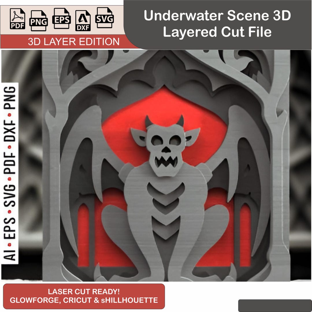 Underwater Scene 3D Layered Cut File for Cricut & Silhouette, Ocean ...