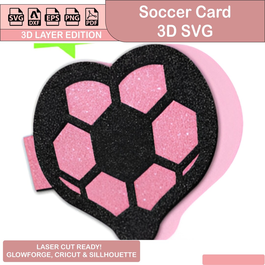 Soccer Card 3D SVG Cut File for Cricut & Silhouette | Instant Download ...