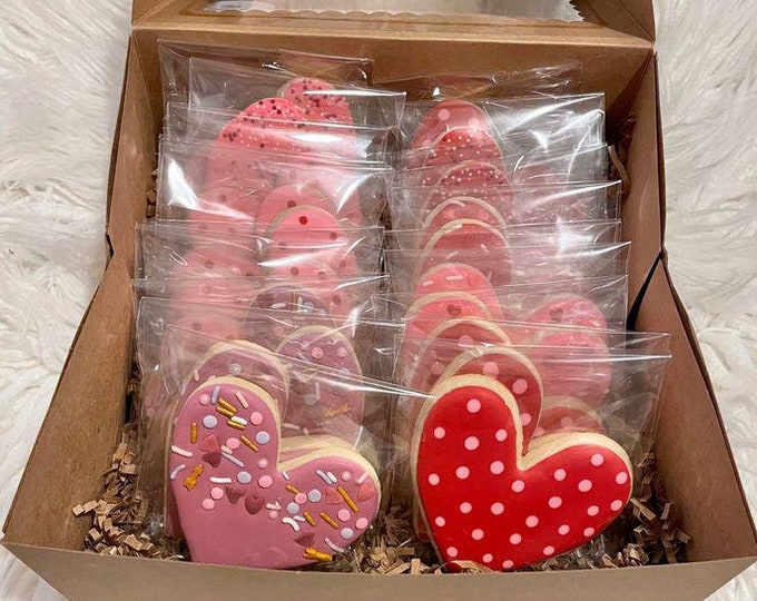 Valentine's Day Cookie Box, Sugar Cookies, Valentine's Day Cookies ...