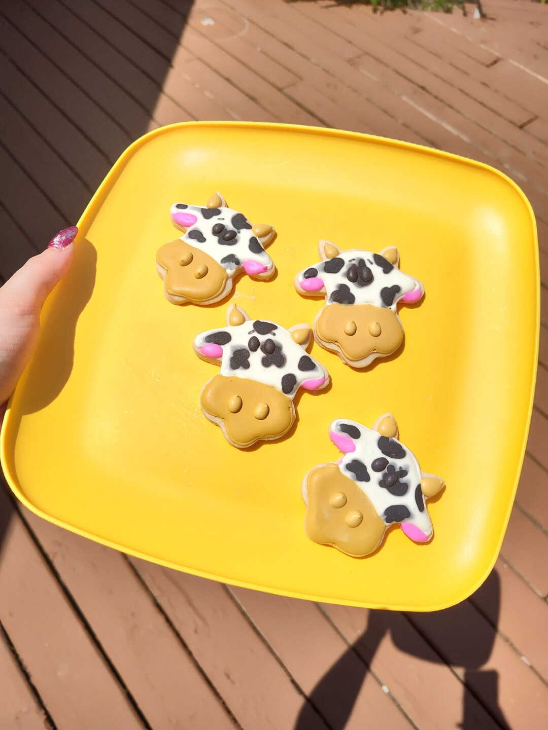 Cute Cow Cookies - Etsy
