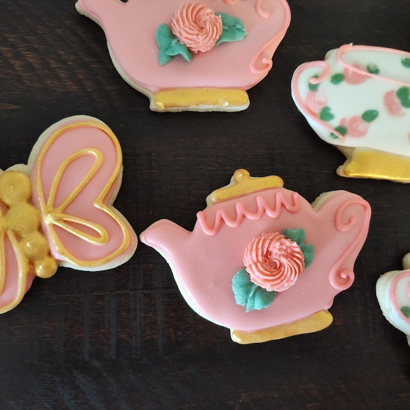 Floral Tea Party Cookies - Etsy