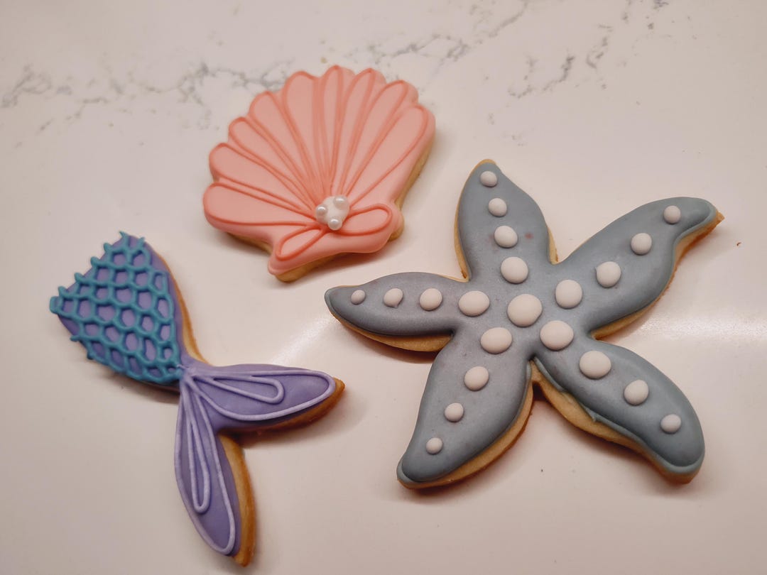 Mermaid Cookies, Under the Sea, Ocean Cookies, Birthday, Sugar Cookies ...