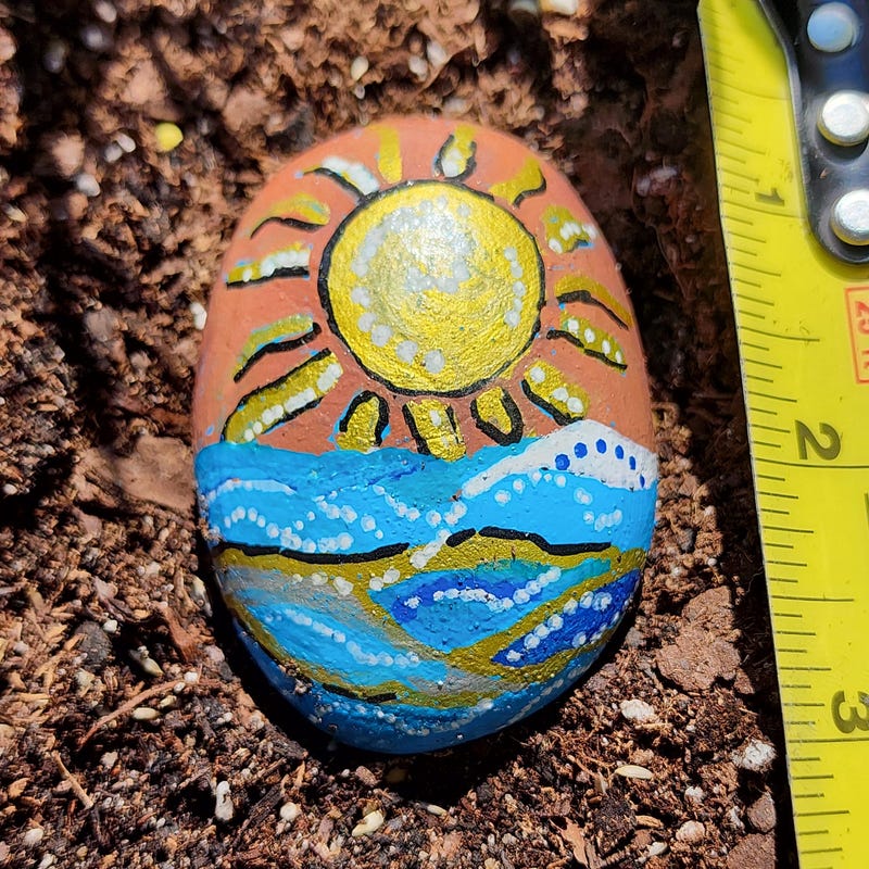 Hand Painted Ocean Rock - Etsy