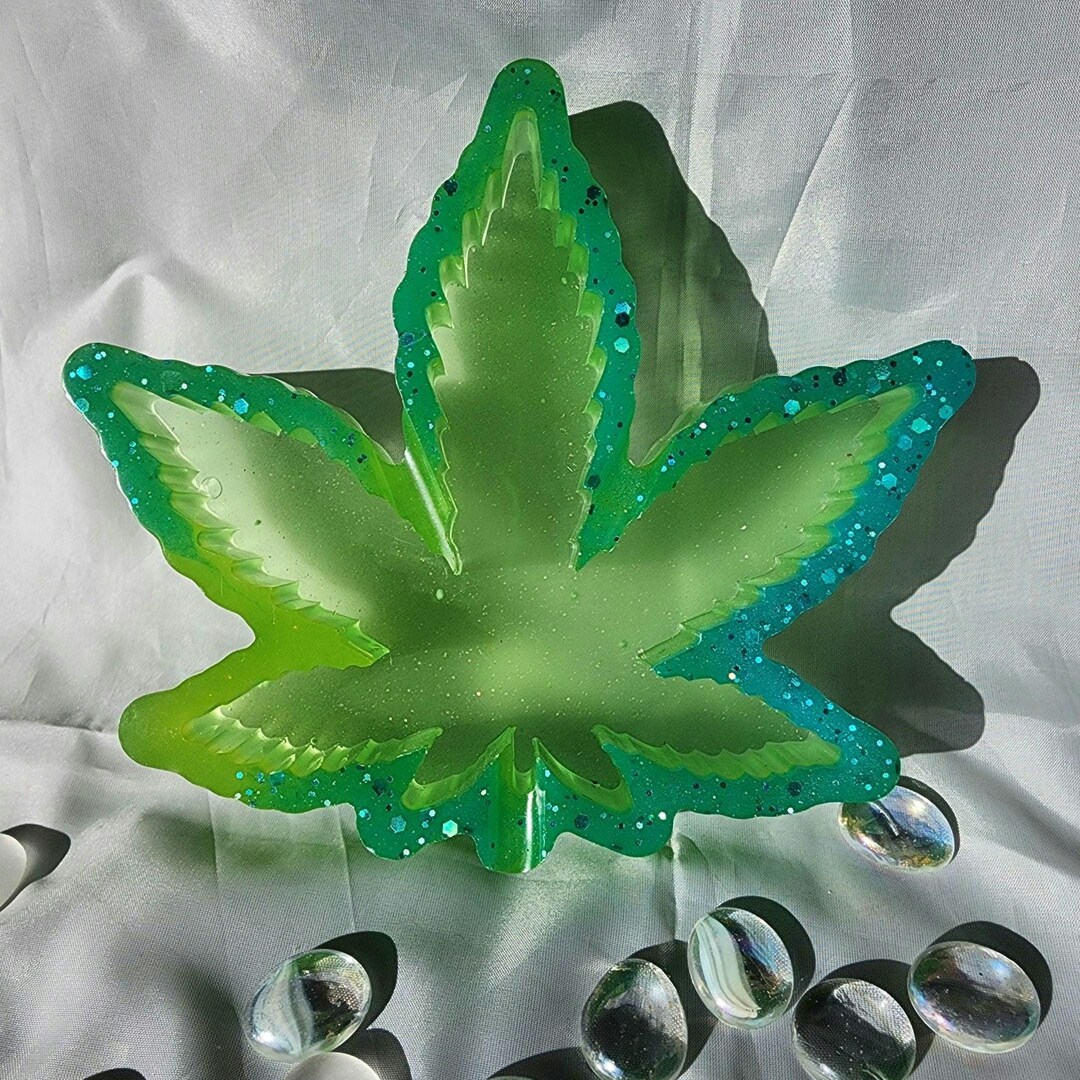 Bright Glow Leaf Ashtray - Etsy