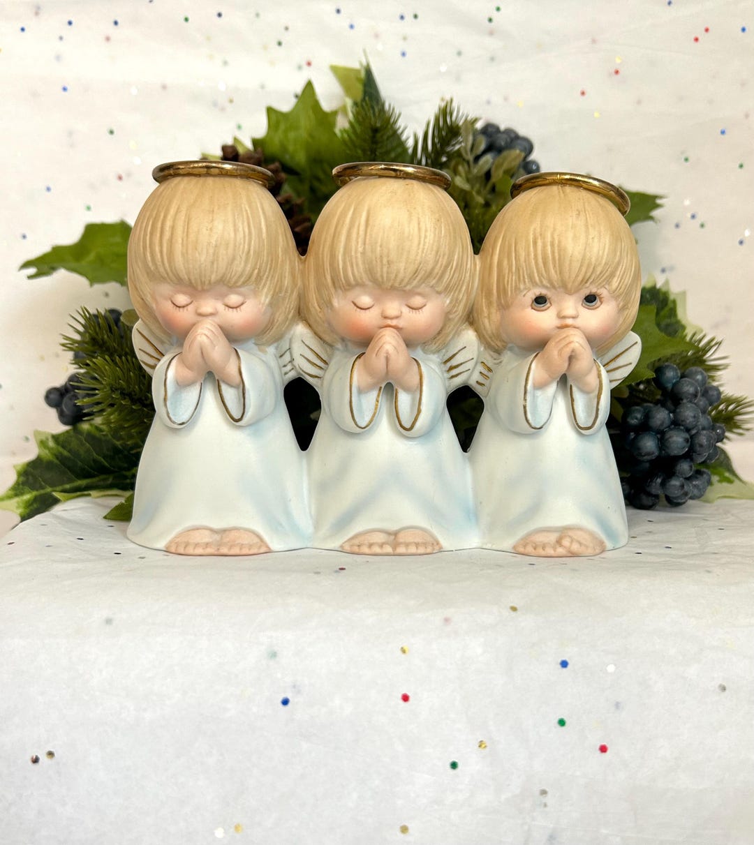 Three Little Angels Praying Hallmark Figurine 1980s - Etsy
