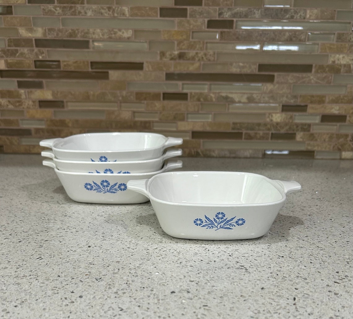 Set of Four Vintage Corningware Blue Cornflower Petite Pans P-41-B - Etsy